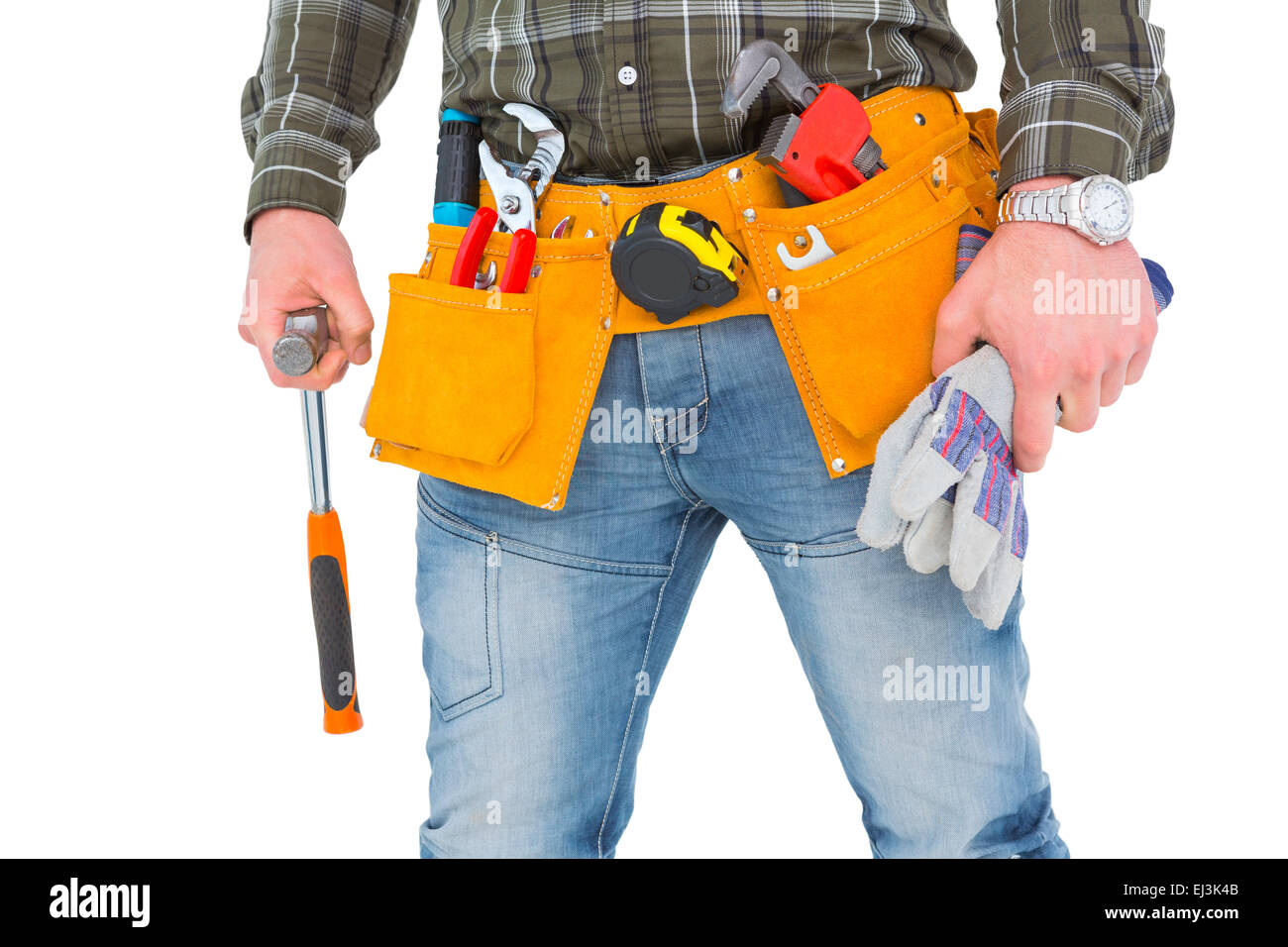 Manual worker wearing gloves hi-res stock photography and images - Alamy