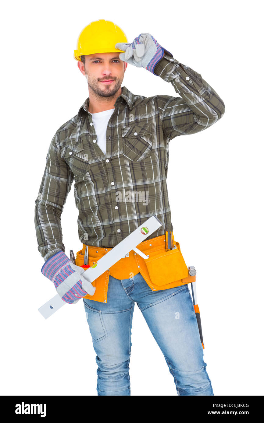 Male hand holding level hi-res stock photography and images - Alamy