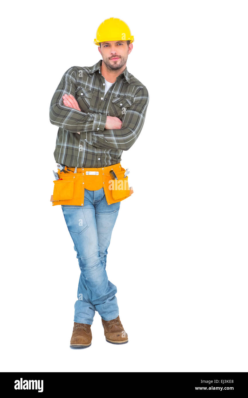 Man crossed arms legs hi-res stock photography and images - Alamy