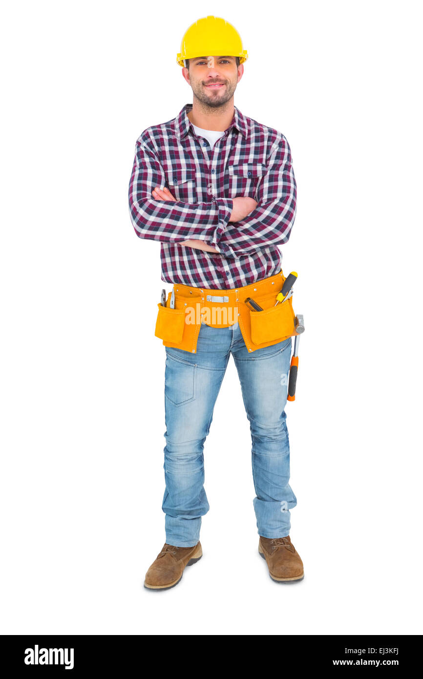Young handsome worker arms Cut Out Stock Images & Pictures - Alamy