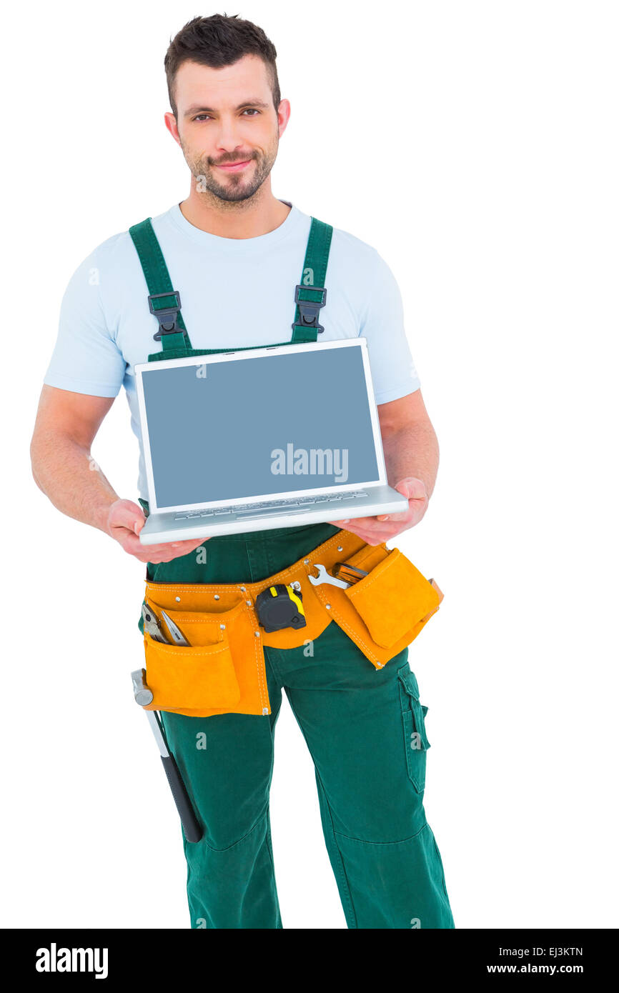 Young construction worker using Cut Out Stock Images & Pictures - Alamy