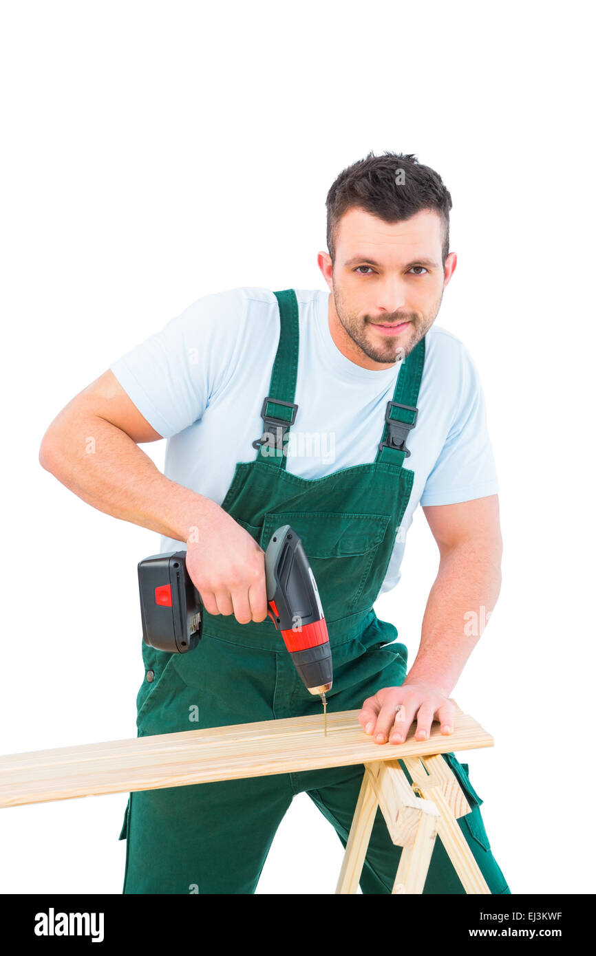 Drill machine wood in Cut Out Stock Images & Pictures - Alamy