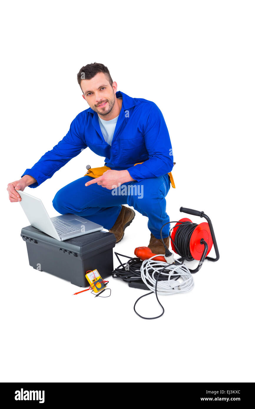 Electrician laptop hi-res stock photography and images - Alamy
