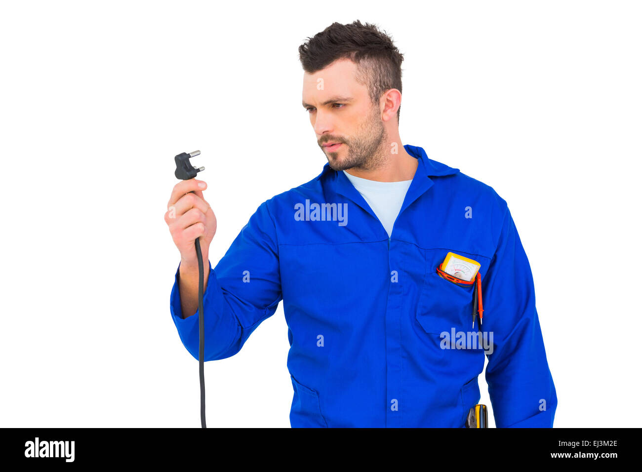 Man holding plug hi-res stock photography and images - Alamy