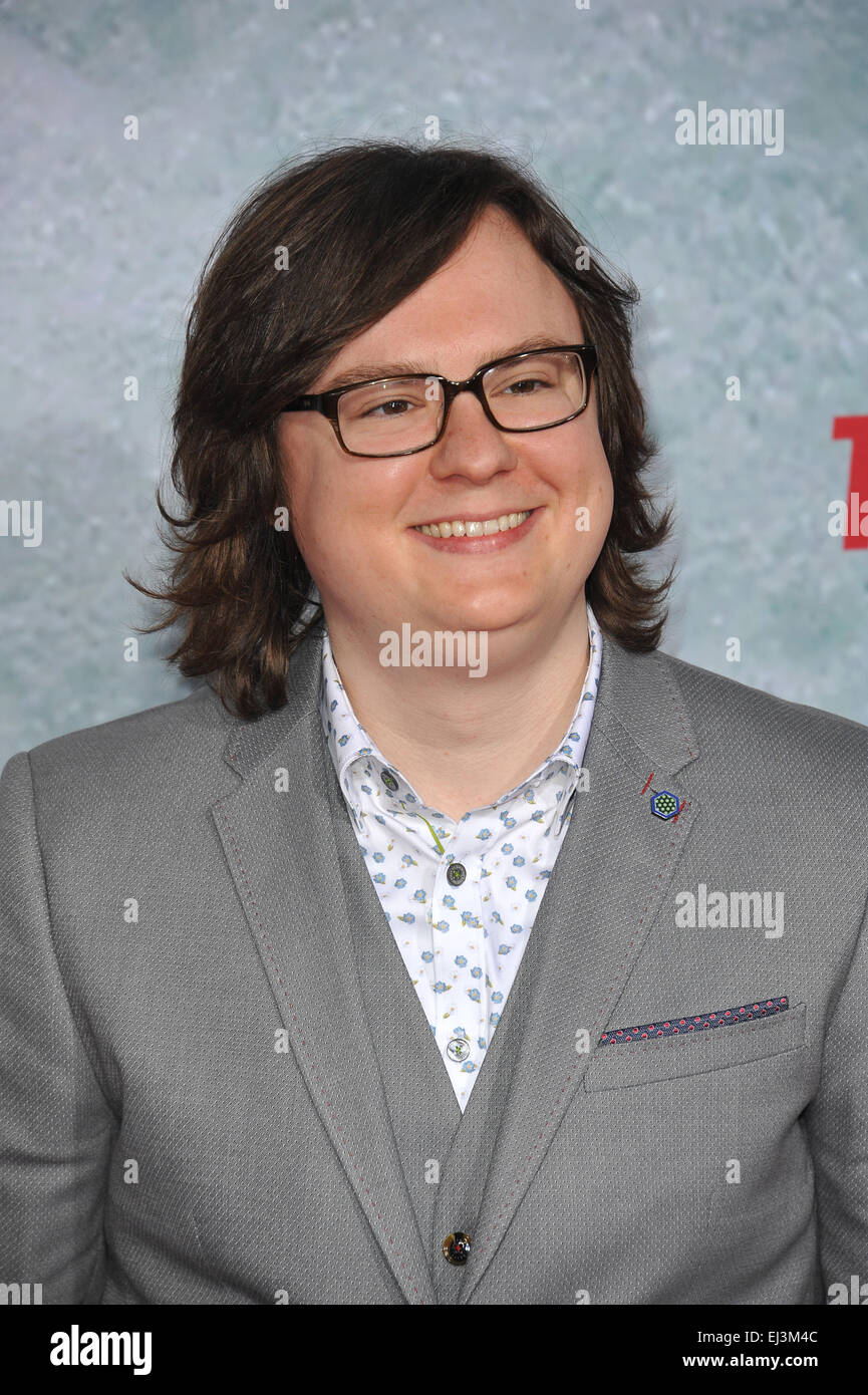 LOS ANGELES, CA - FEBRUARY 18, 2015: Clark Duke at the Los Angeles ...