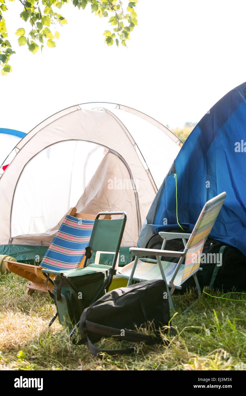 Empty campsite at music festival Stock Photo - Alamy