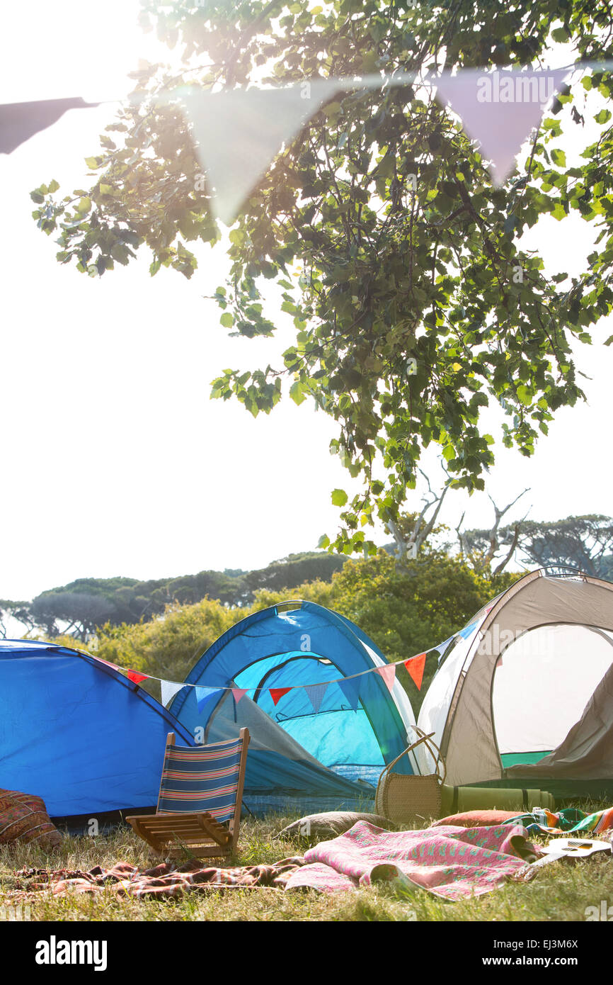 Empty campsite at music festival Stock Photo - Alamy