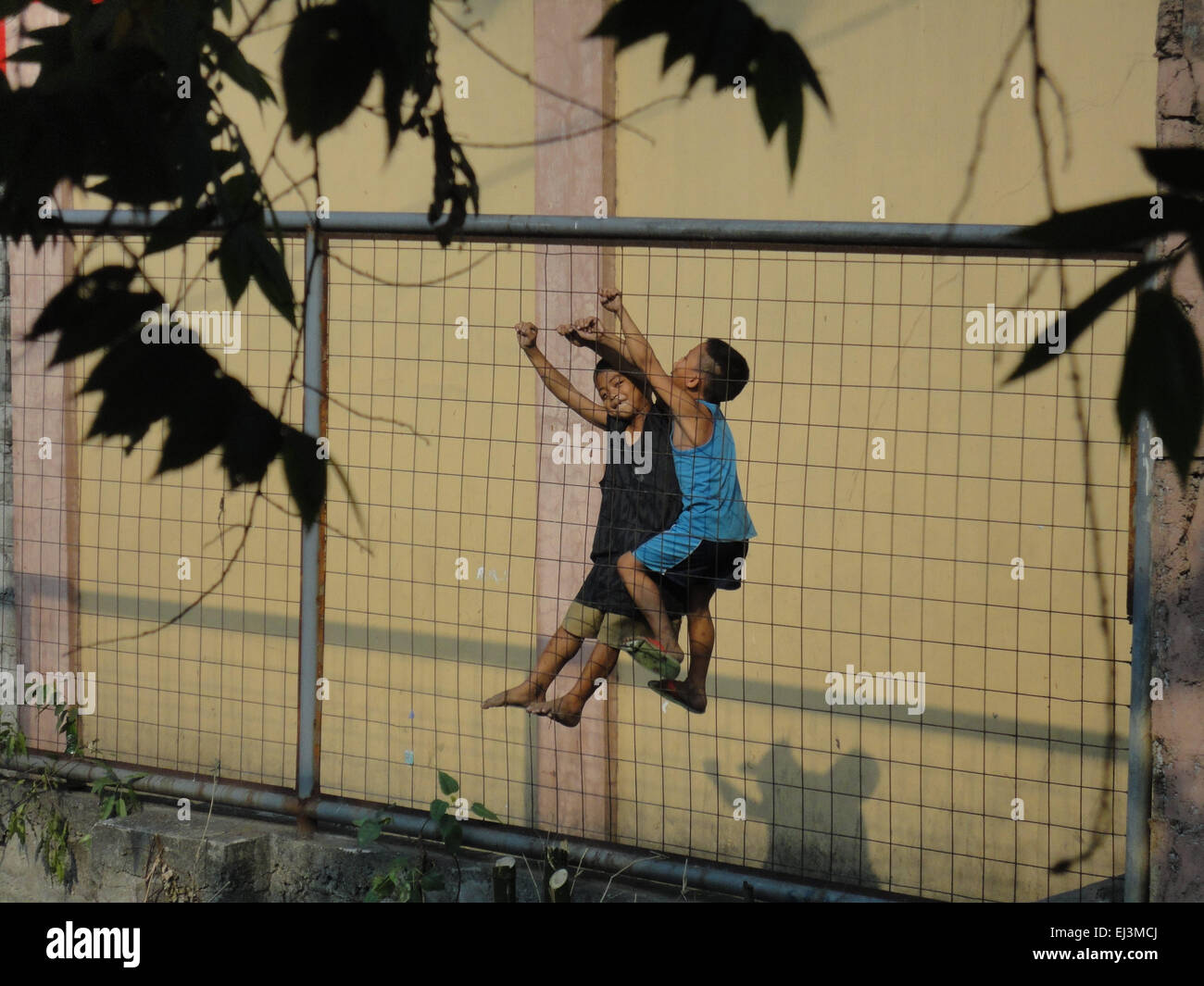 Manila, Philippines. 20th Mar, 2015. Joshua Magdael, in black, and MJ ...