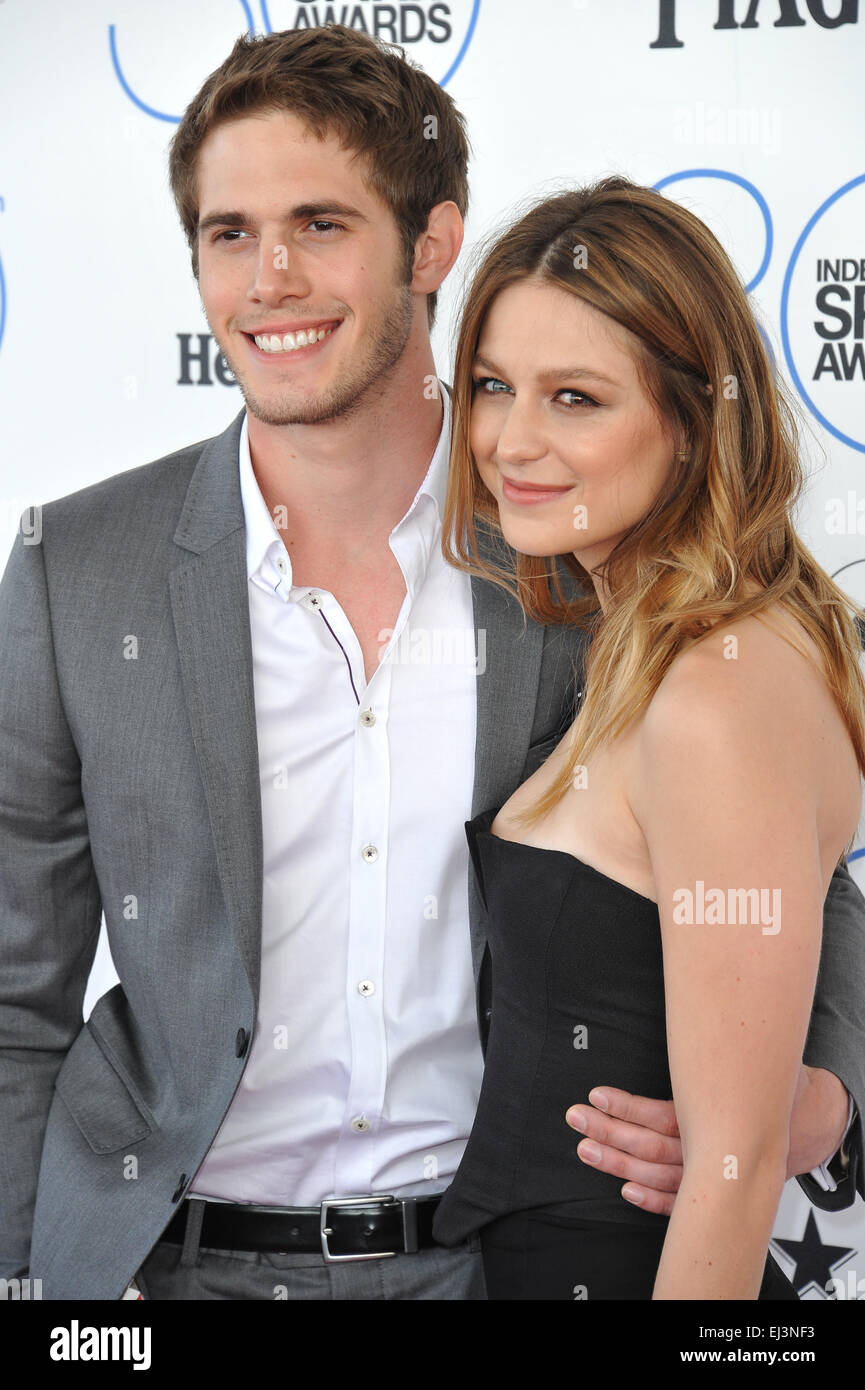 SANTA MONICA, CA - FEBRUARY 21, 2015: Blake Jenner & Melissa Benoist at the 30th Annual Film ...