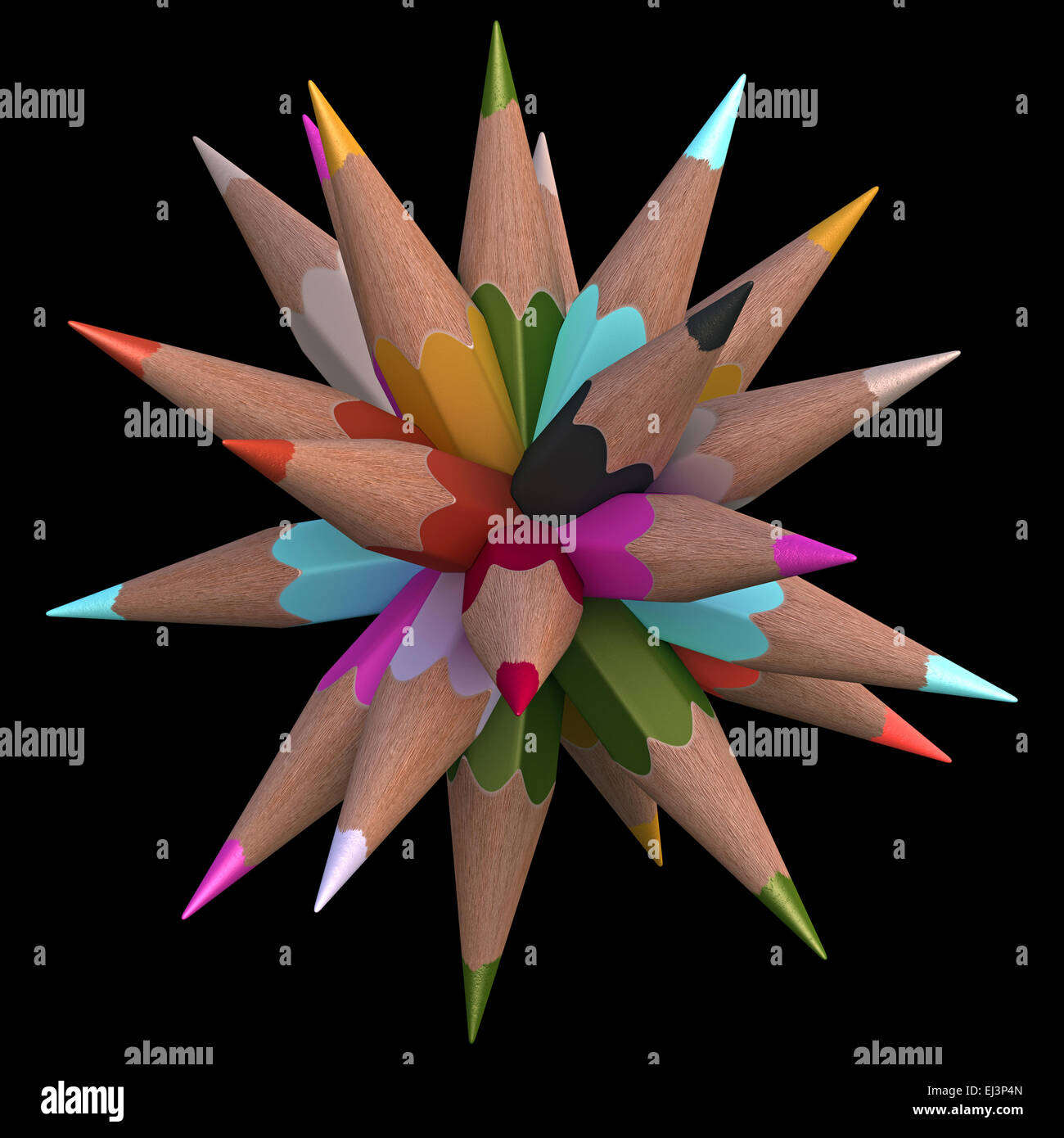 Colouring pencils, illustration Stock Photo - Alamy