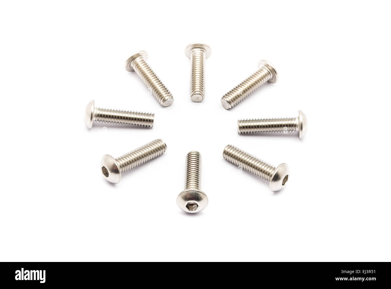 Round Pile of Ball-Hex -Head Stainless Steel Bolts Stock Photo - Alamy