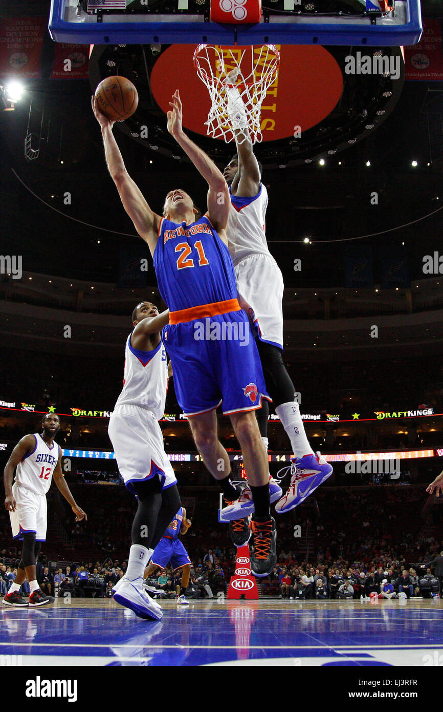 Philadelphia, Pennsylvania, USA. 20th Mar, 2015. New York Knicks ...