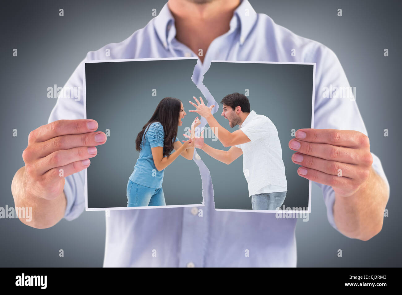 Couple screaming each other hi-res stock photography and images - Alamy