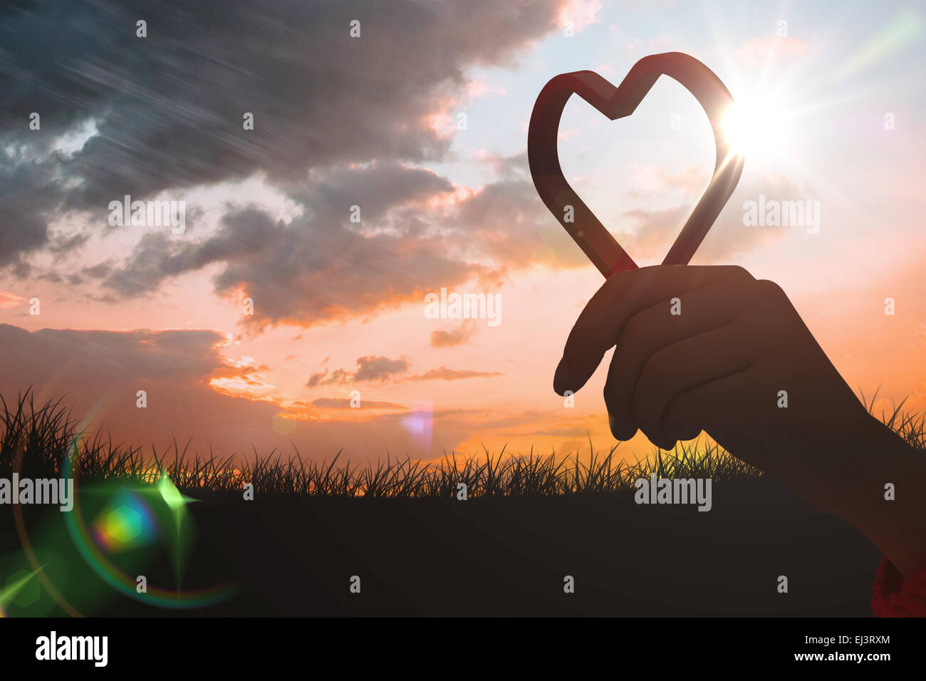 Rising sun heart hi-res stock photography and images - Alamy