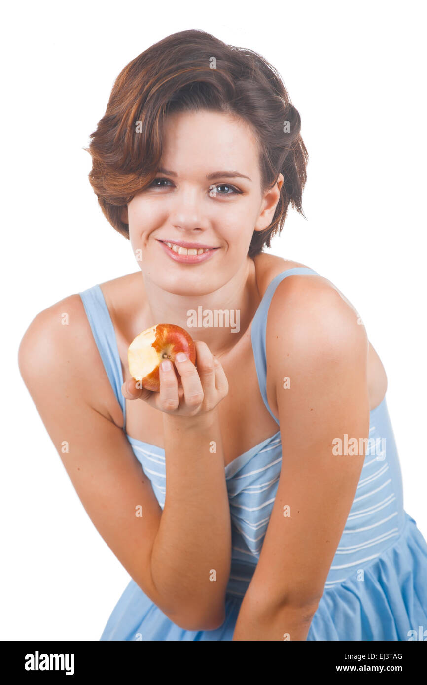 Attractive women apple hi-res stock photography and images - Alamy