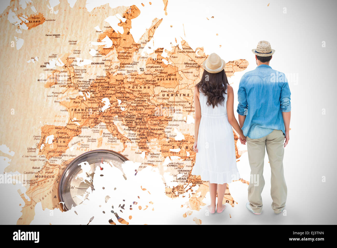 Black couple holding travel hi-res stock photography and images - Alamy