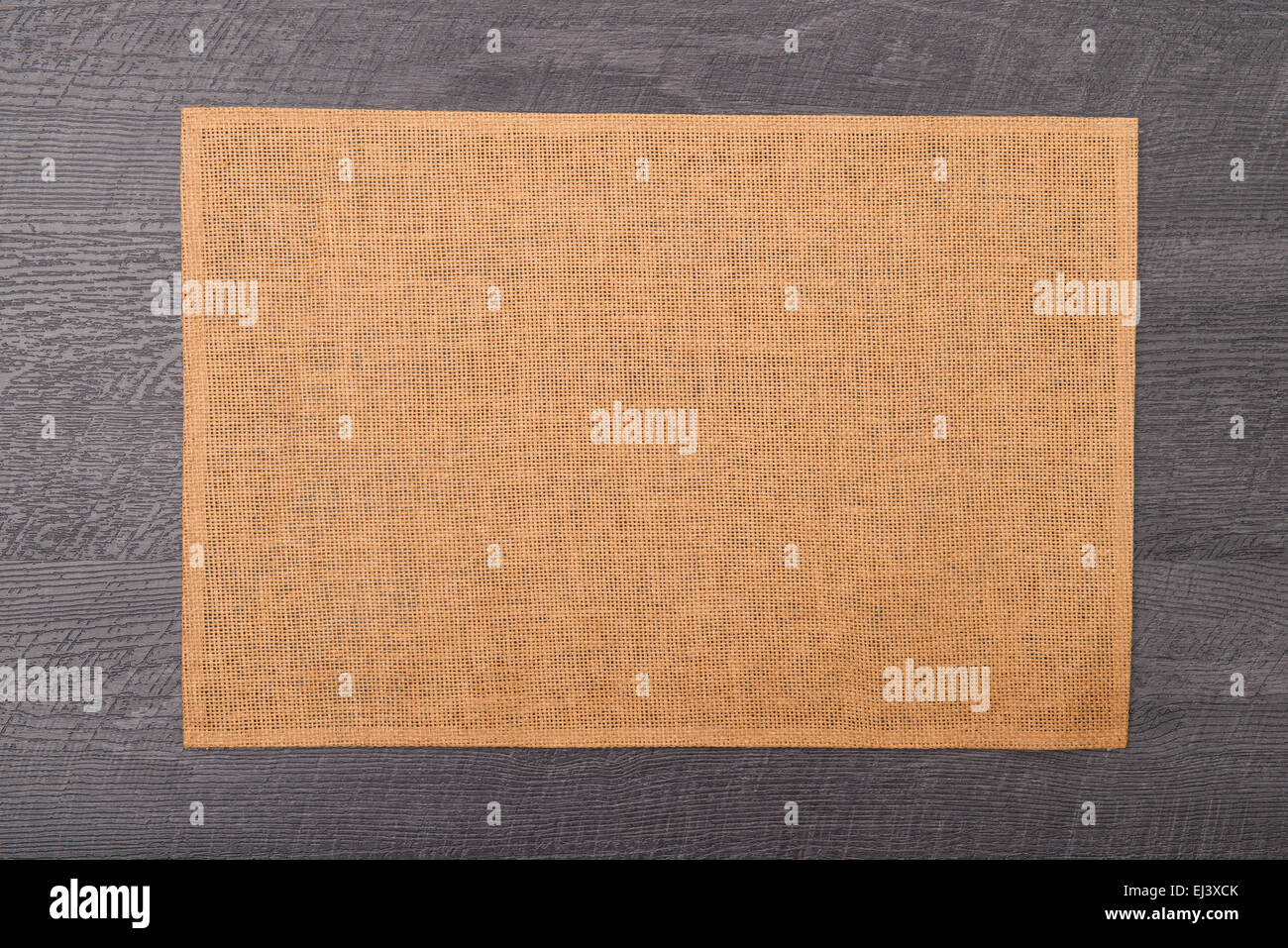 Place mat on wooden deck table Stock Photo - Alamy