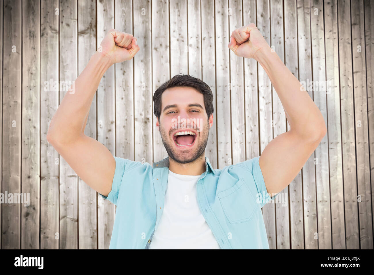 Cheering man hi-res stock photography and images - Alamy