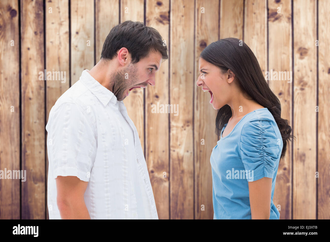 Man woman yelling at each other hi-res stock photography and images - Alamy