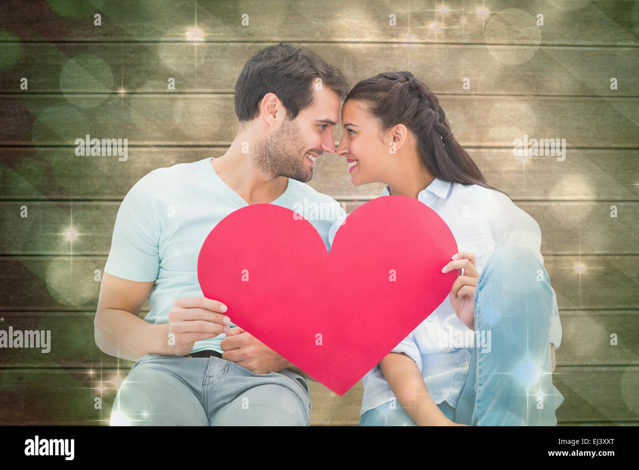 Sitting with red heart hi-res stock photography and images - Alamy