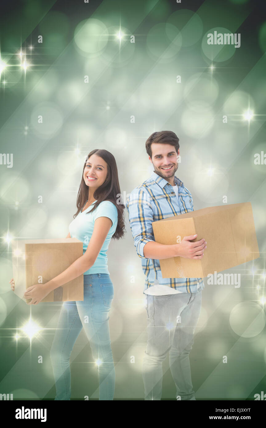 Couple moving boxes hi-res stock photography and images - Alamy