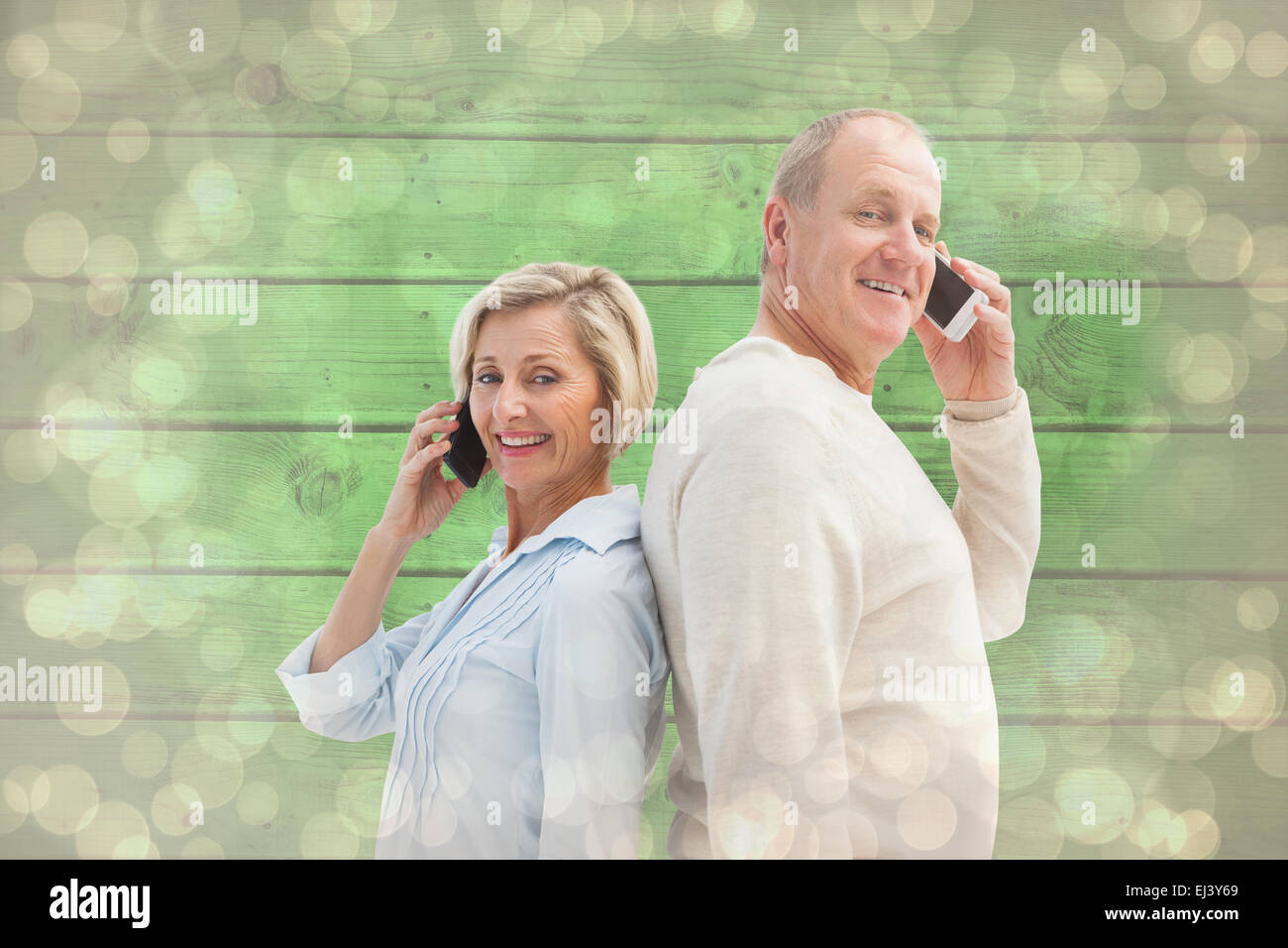 Couple on phones hi-res stock photography and images - Alamy