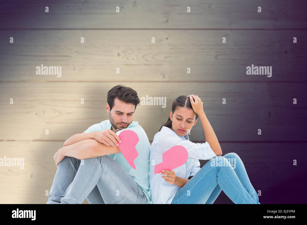 Sad couple holding hands hi-res stock photography and images - Alamy