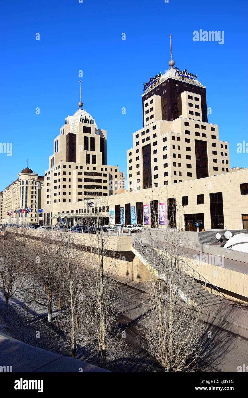 The RADISSON hotel in Astana, Kazakhstan, in winter Stock Photo - Alamy