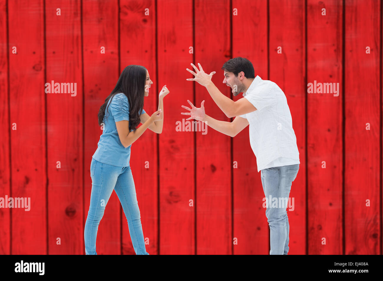 Couple screaming each other hi-res stock photography and images - Alamy