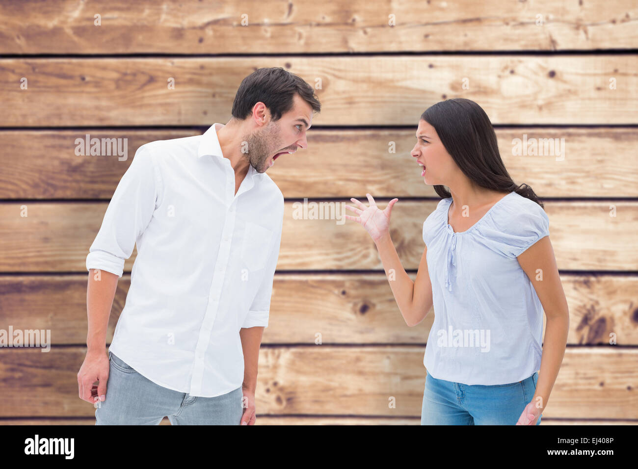 Angry couple yelling other hi-res stock photography and images - Alamy