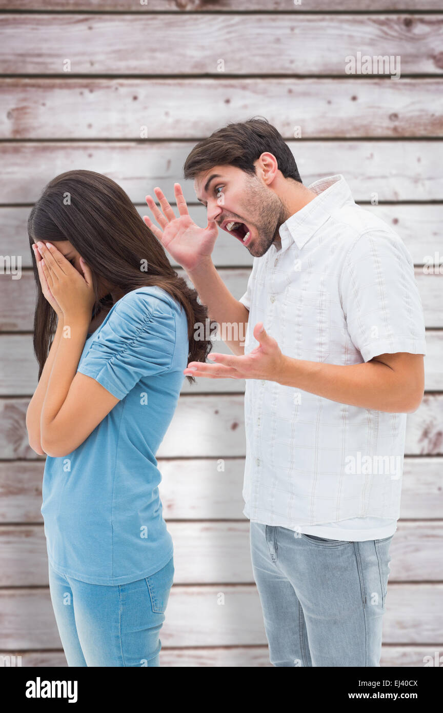Angry Man Yelling At Woman