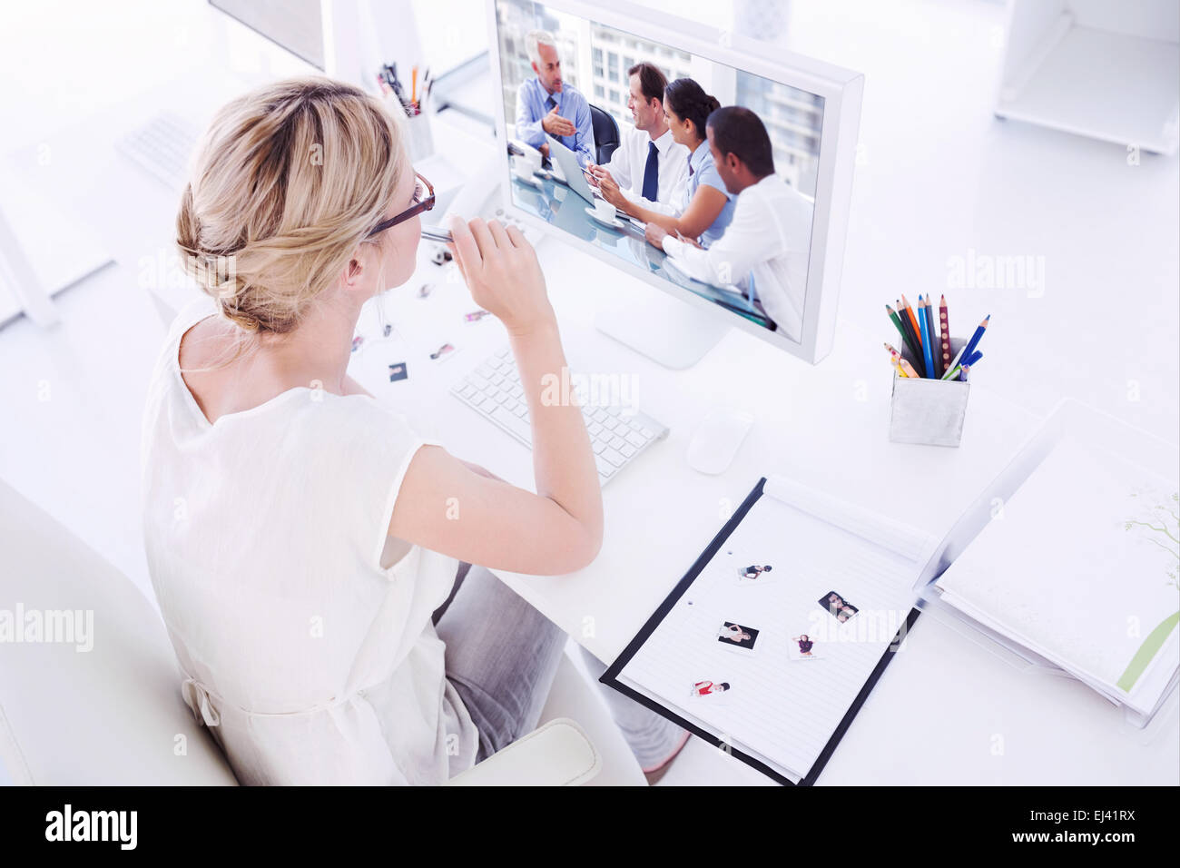 Video editor talking on hi-res stock photography and images - Alamy