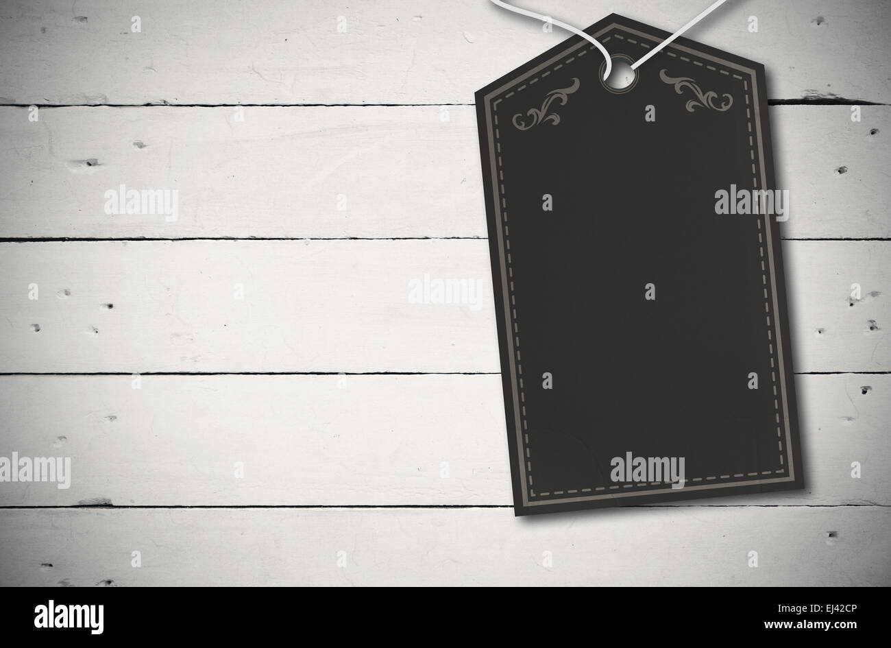 Composite image of elegant dark grey tag Stock Photo - Alamy