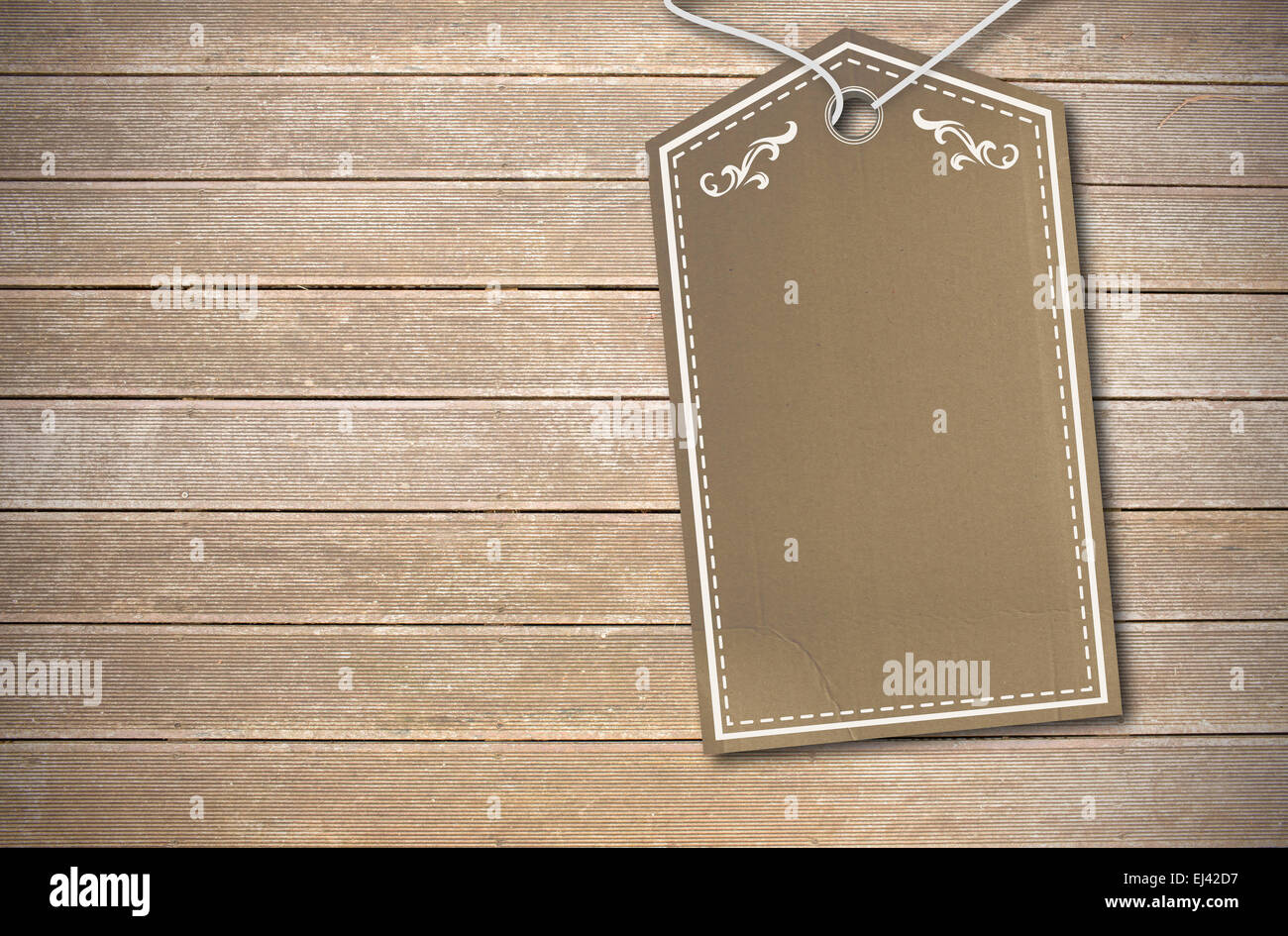 Composite image of elegant brown tag Stock Photo - Alamy