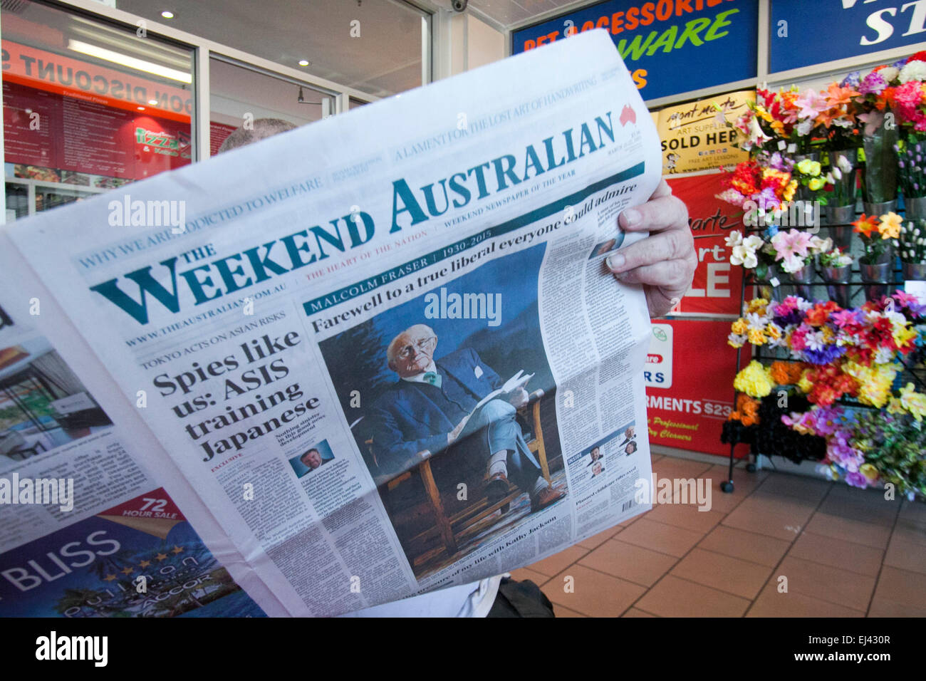 Adelaide,Australia. 21st March 2015. Australian newspapers pay tribute ...