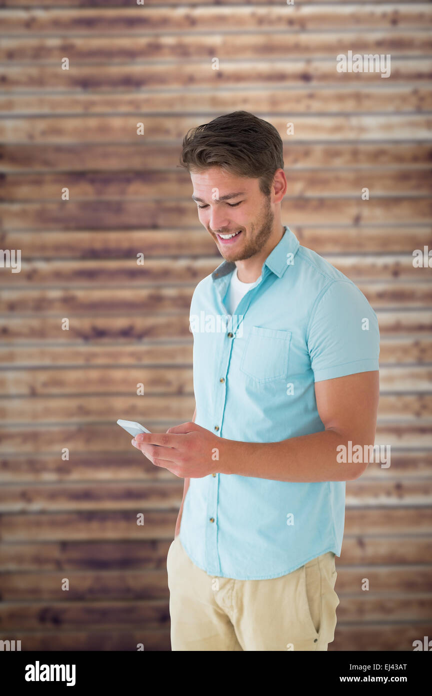 Handsome man standing using hi-res stock photography and images - Alamy