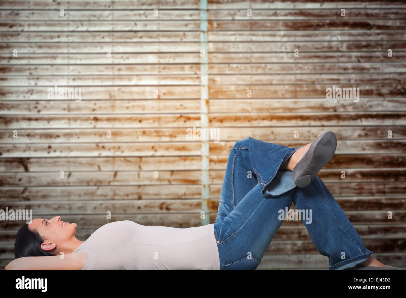 Woman lying on floor hi-res stock photography and images - Alamy