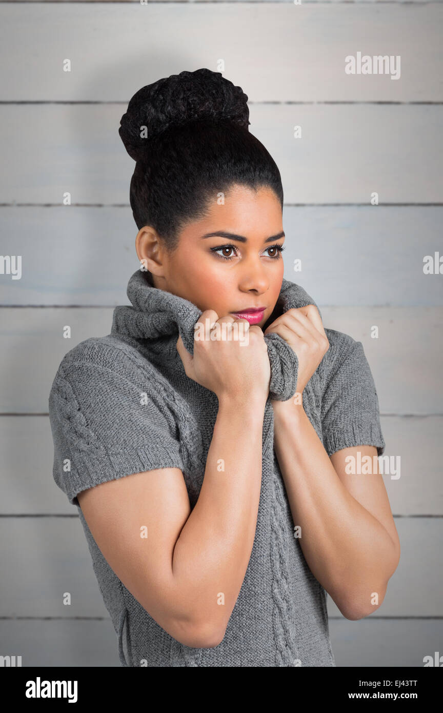 Girl shivering cold hi-res stock photography and images - Alamy