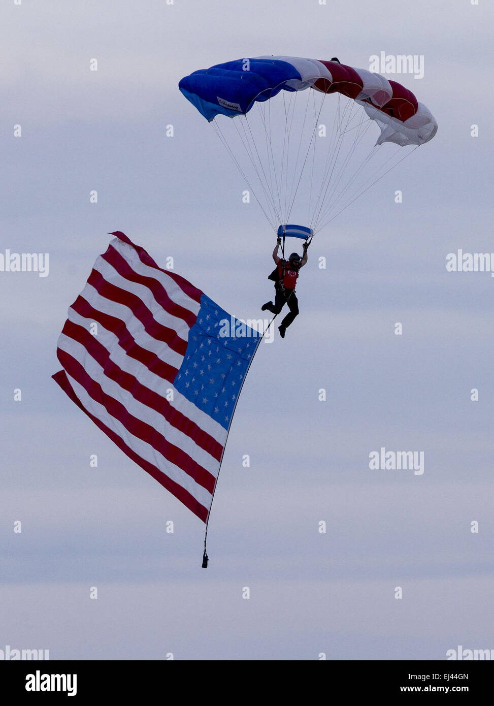 Los Angeles, California, USA. 20th Mar, 2015. A member of the Patriot ...