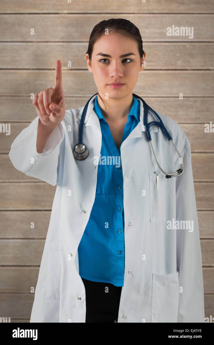 Young doctor touching finger hi-res stock photography and images - Alamy