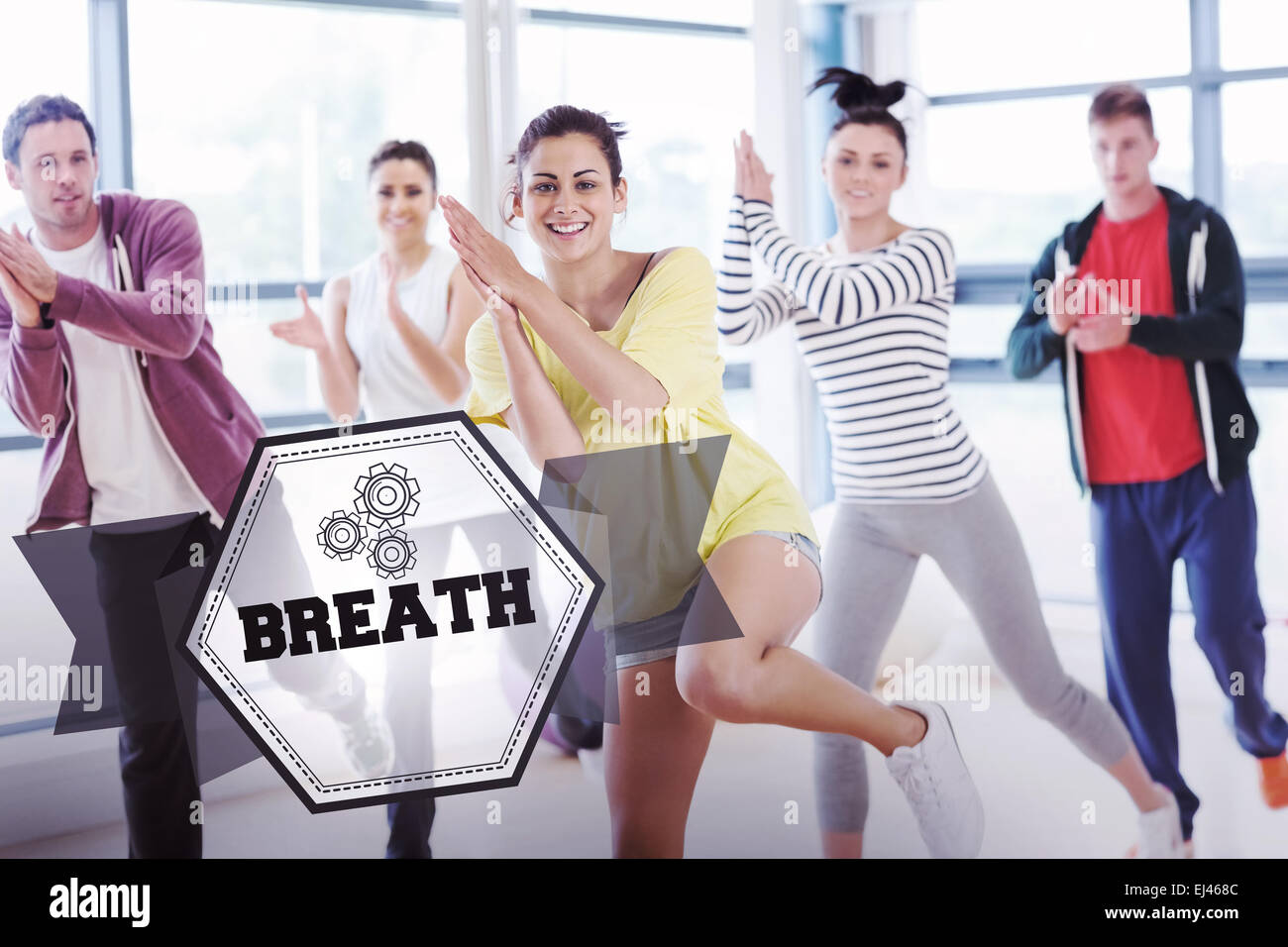 Breath exercise group hi-res stock photography and images - Alamy