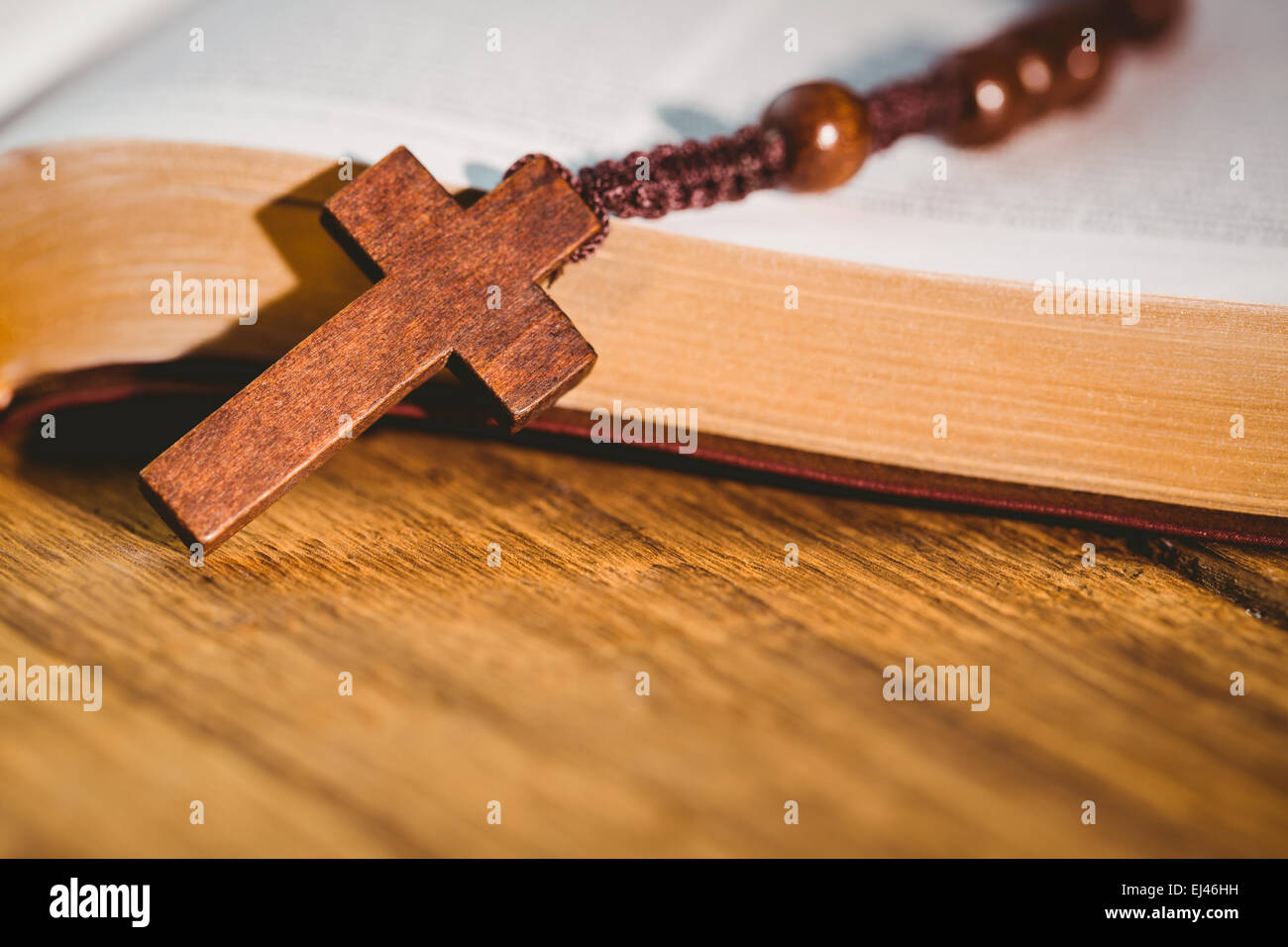 Rosary crucifix bible table hi-res stock photography and images - Alamy
