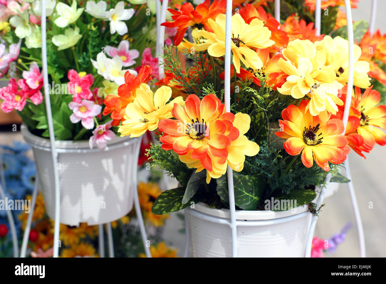 The beautiful decoration artificial flower Stock Photo - Alamy