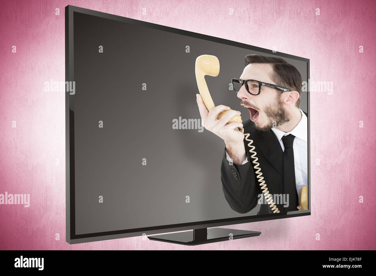Man yelling at tv hi-res stock photography and images - Alamy