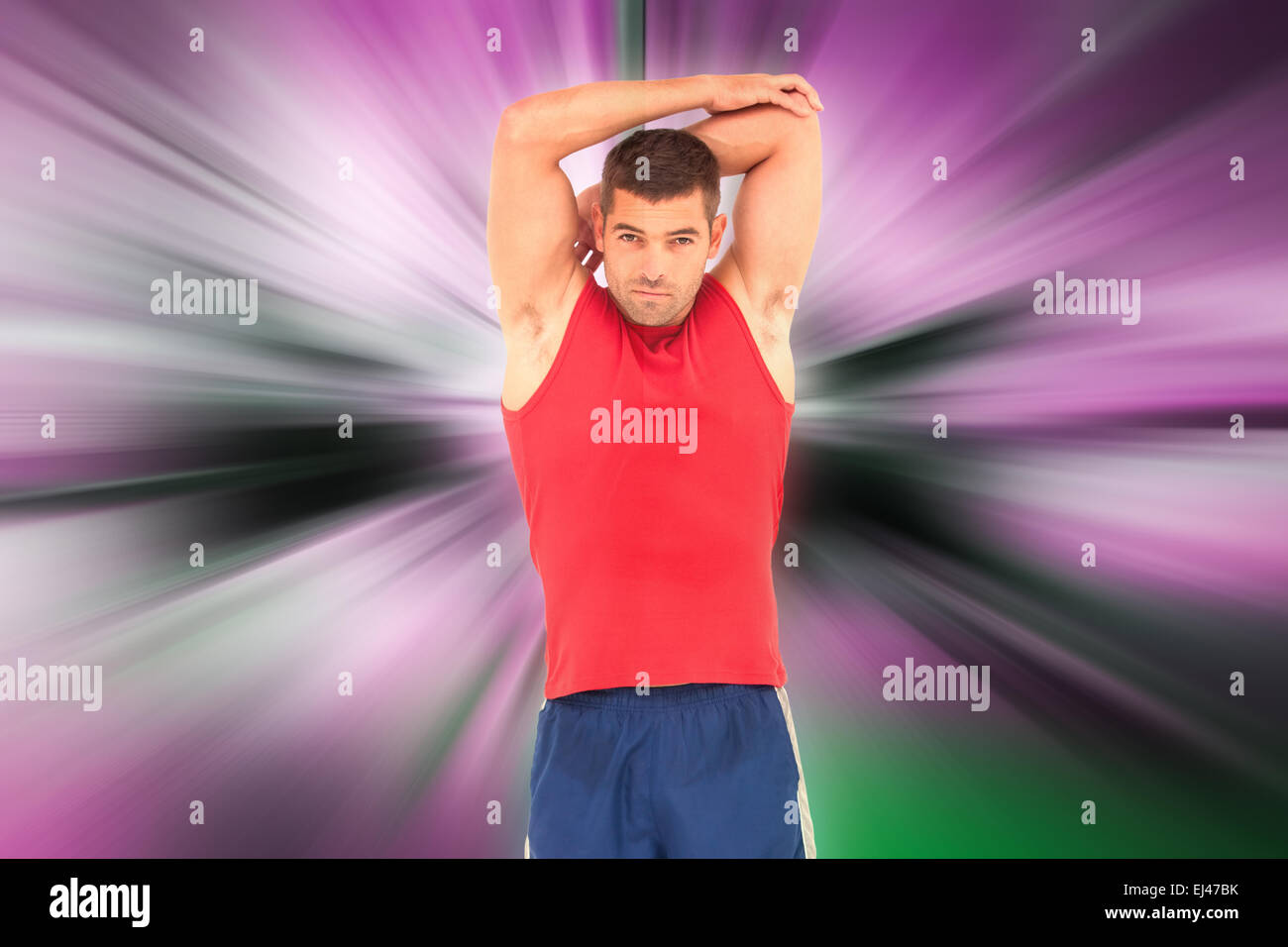 Man stretching arms hi-res stock photography and images - Alamy