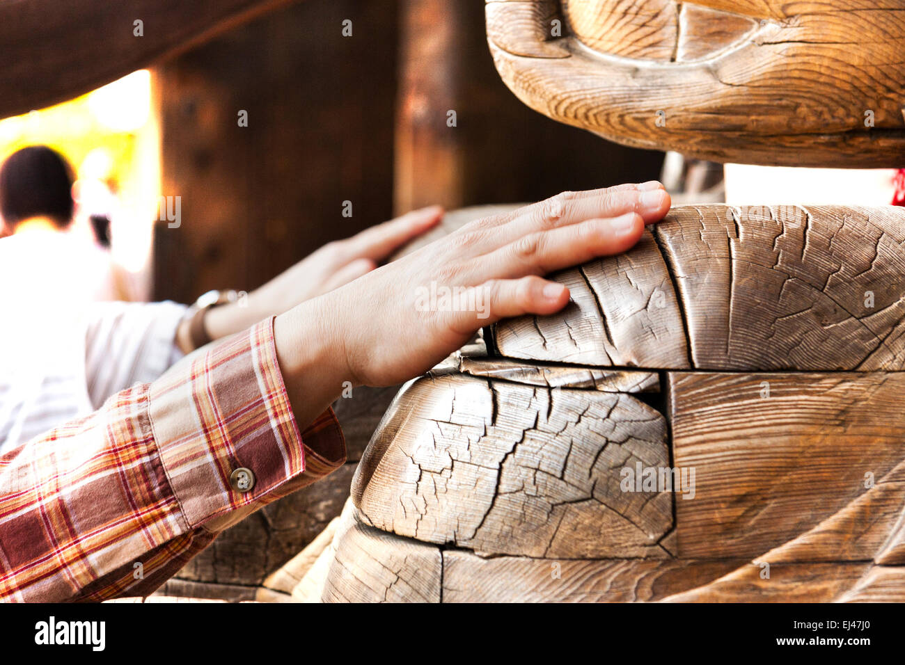 Pindola wood Statue, outside the Daibutsu-den, in the Todaiji temple at ...