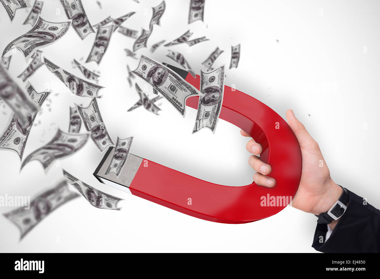 Businessman holding magnet hi-res stock photography and images - Alamy