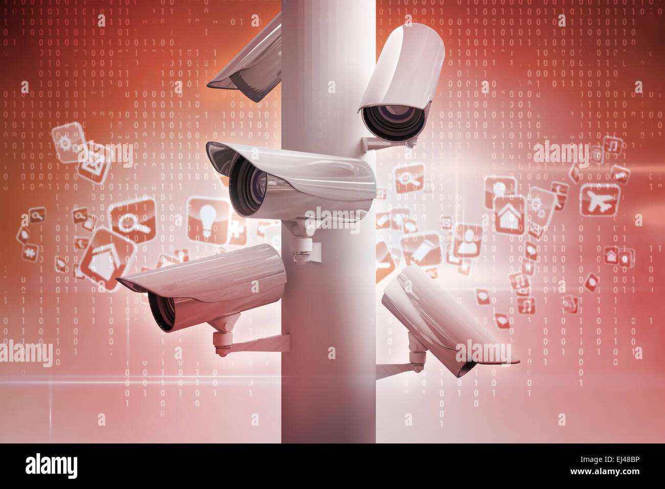 Composite image of cctv camera Stock Photo - Alamy