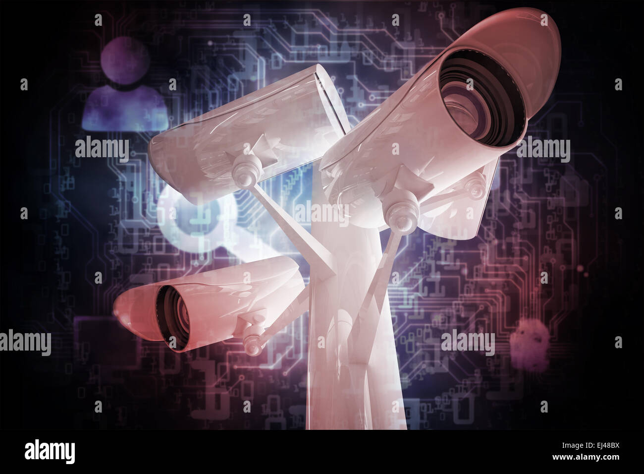 Composite image of cctv camera Stock Photo - Alamy