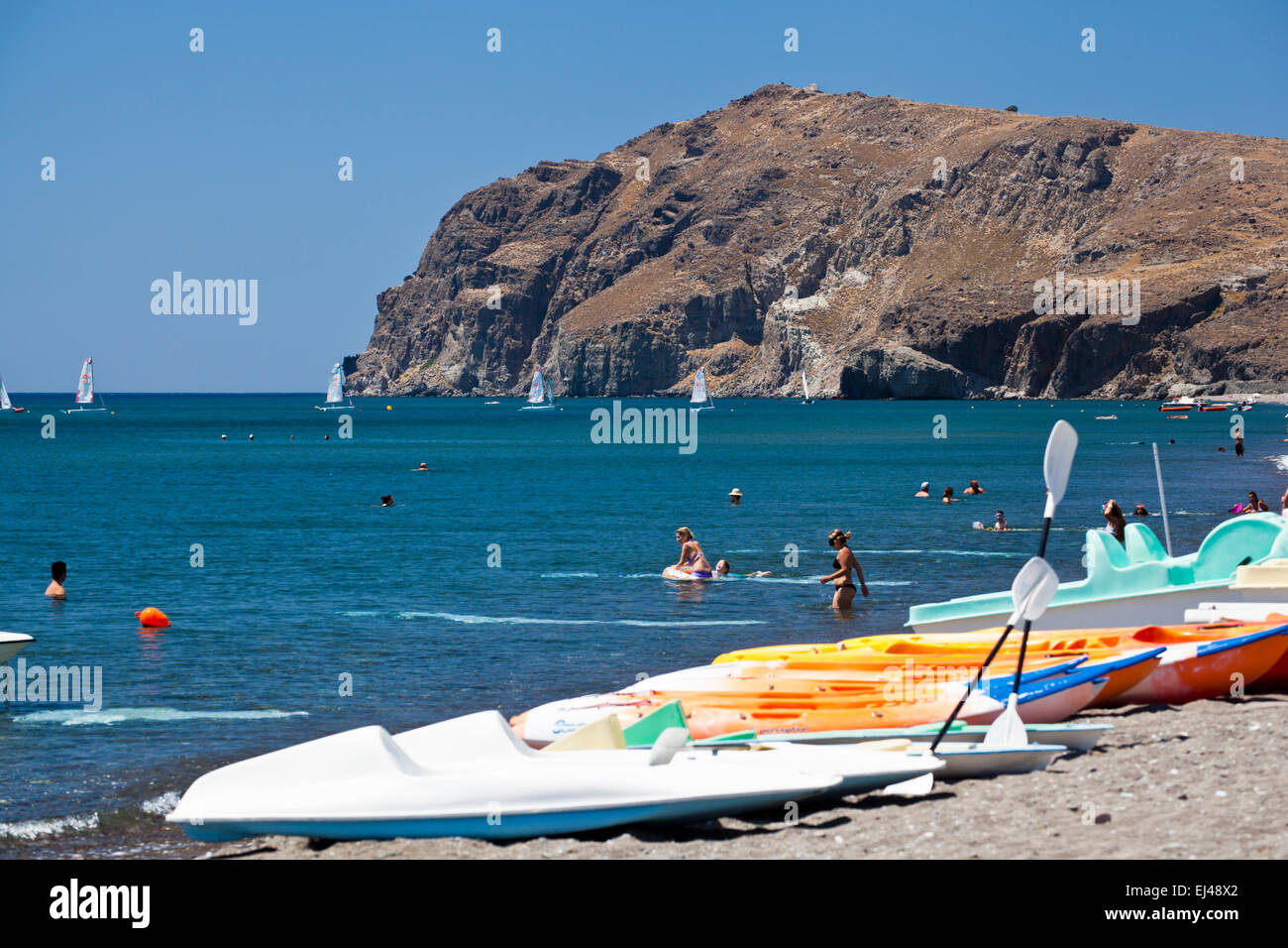 Scala Eressos beach in Eressos in Lesbos, Greece Stock Photo - Alamy